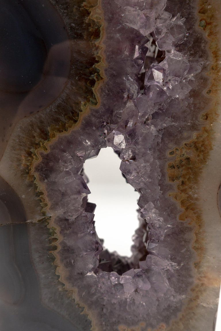 Open-Centre Agate and Amethyst Mineral Obelisk at 1stdibs