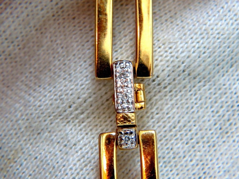 Open Rectangular Link .20 Carat Diamond Bracelet 14 Karat For Sale at ...