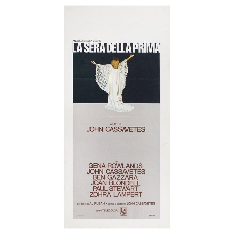 Opening Night 1977 Italian Locandina Film Poster For Sale at 1stDibs