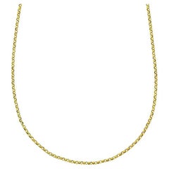 Contemporary Italian 14 Karat Gold Rolo Link Chain Necklace For Sale at ...