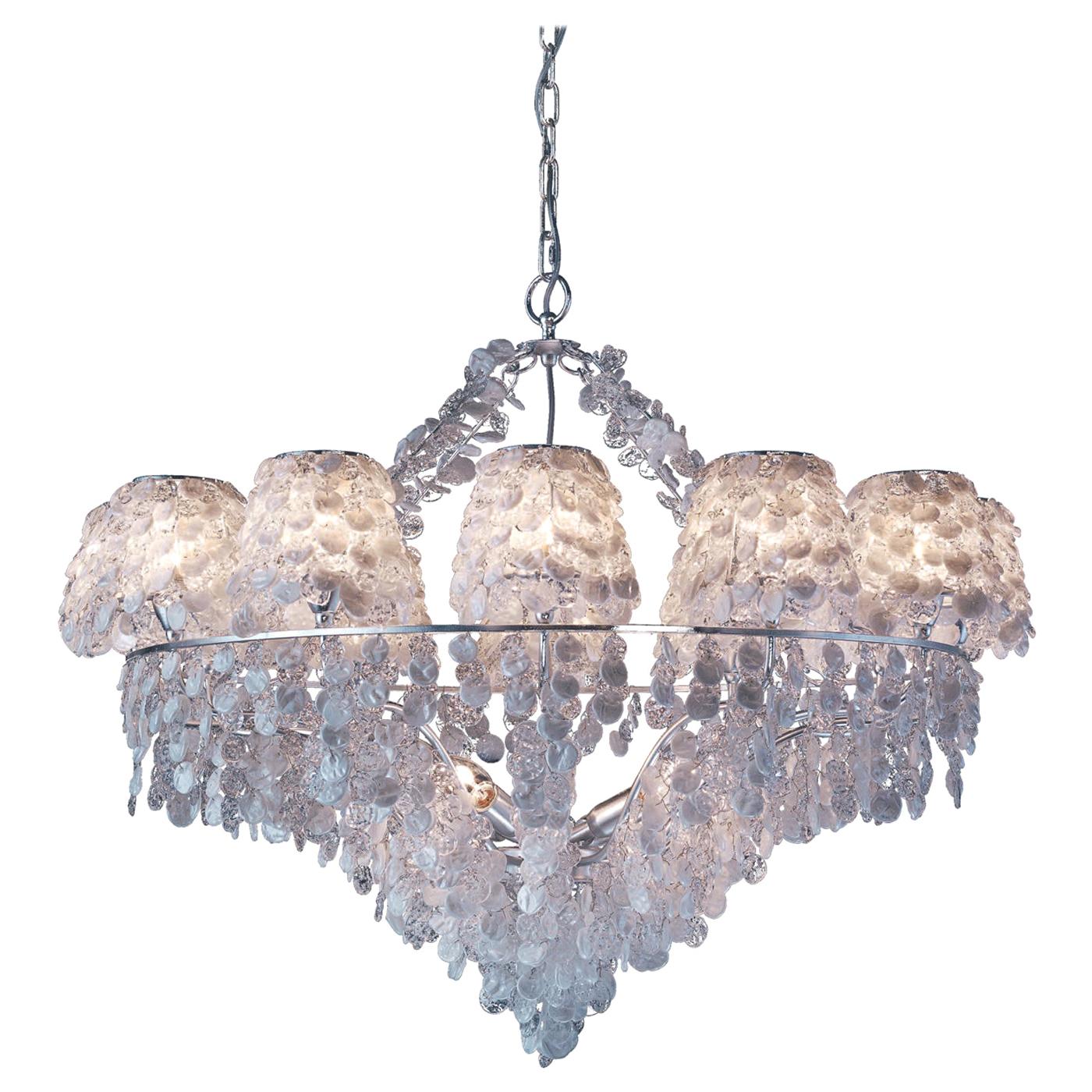 Opera Stardust Silver Chandelier For Sale at 1stDibs