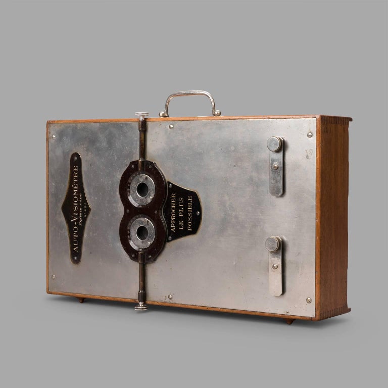 Ophtalmic Test Device "Auto-Visiometre" and Advertising Board, circa ...