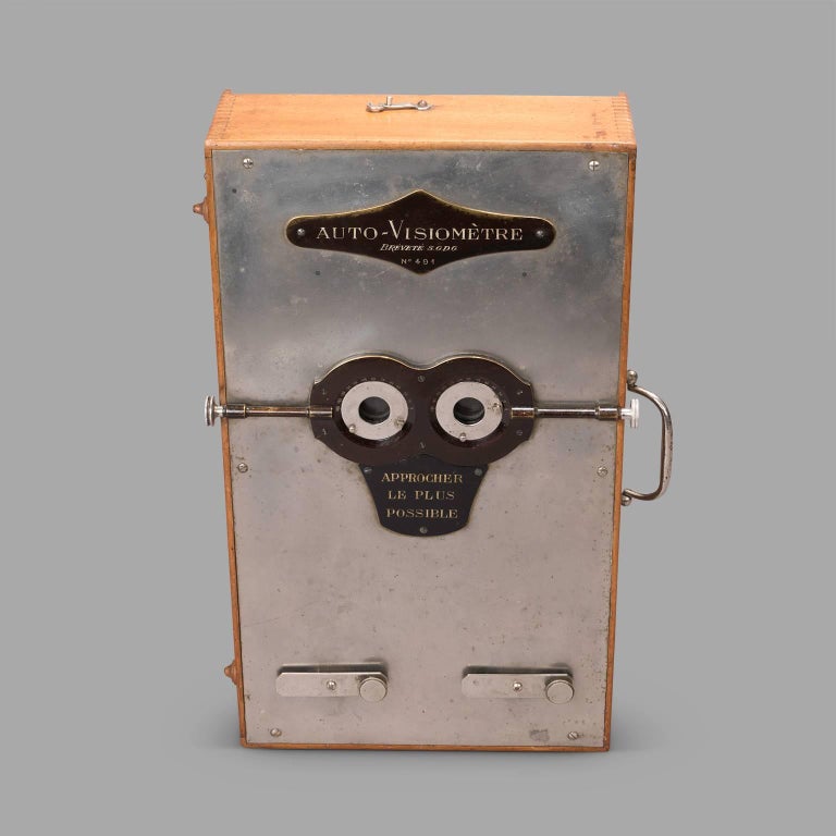 Ophtalmic Test Device "Auto-Visiometre" and Advertising Board, circa ...