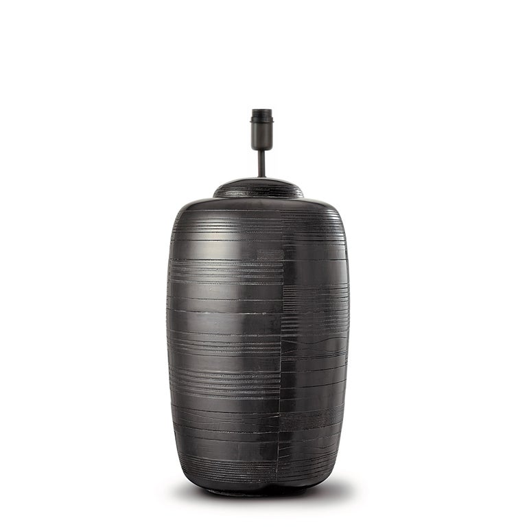 OPIO. Table Lamp in Graphite, Modern Art Deco Design Handmade. Shade ...