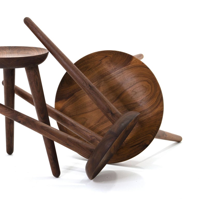 Opium Table, Turned Solid Wood Table in Oiled Walnut 'M' For Sale at ...