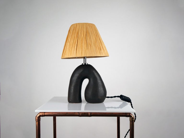 'Opposée' Table Lamp, Granite Black 'Satin' For Sale at 1stDibs