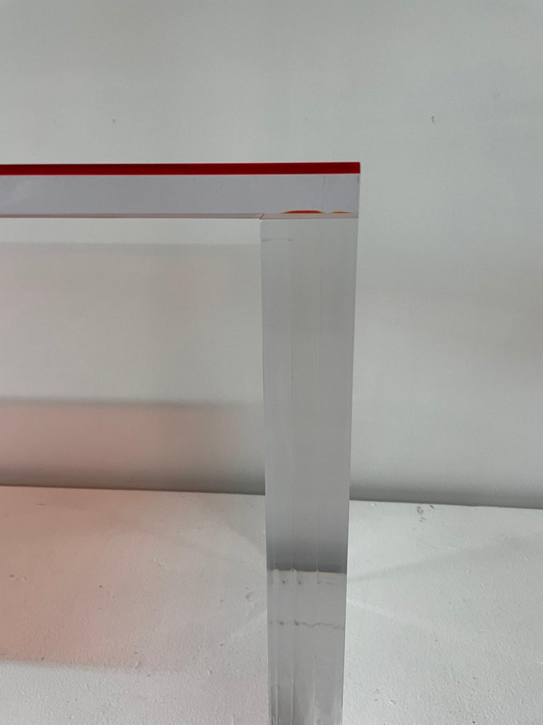 Orange Acrylic Top Desk/ Game Table For Sale at 1stDibs | orange ...
