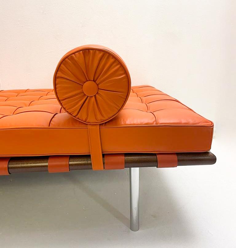 Orange Barcelona Daybed by Ludwig Mies van der Rohe for Knoll, 2000s ...