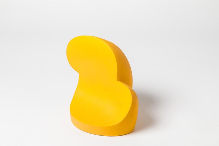 Orange Ceramic Sculpture Abstract Form by Julia Huteau For Sale at 1stDibs