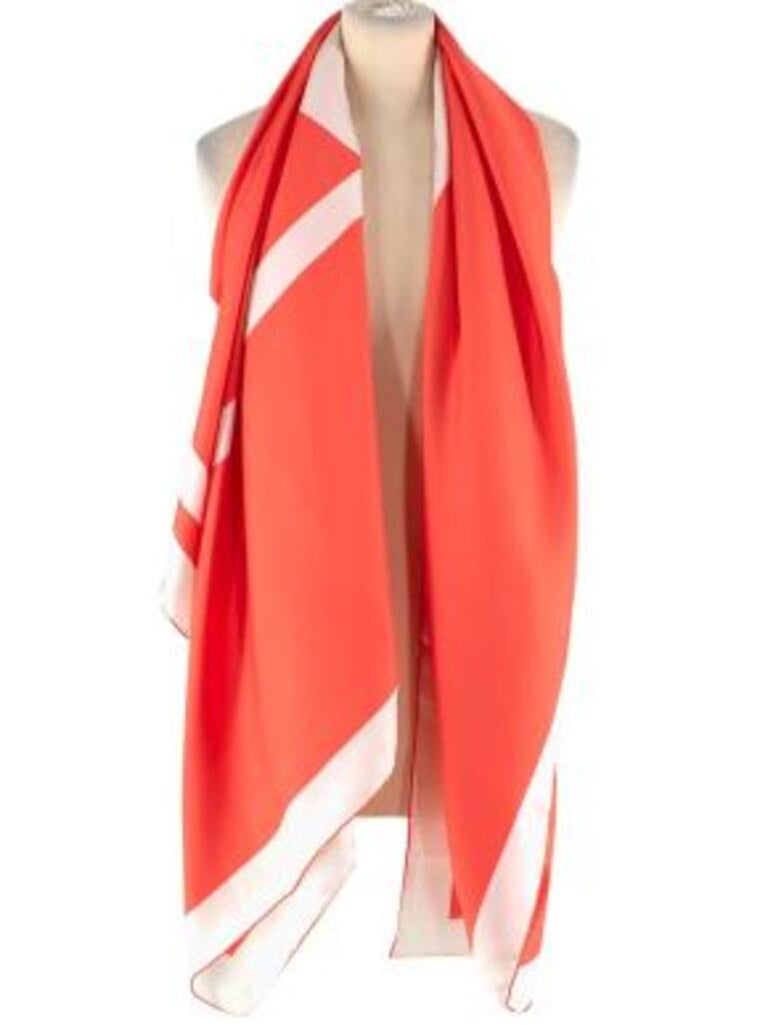 orange and cream Vlogo silk twill square scarf 140 For Sale at 1stDibs