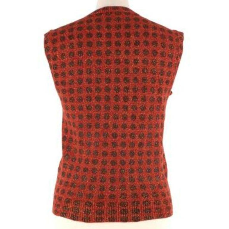 orange polka-dot lurex vest For Sale at 1stDibs