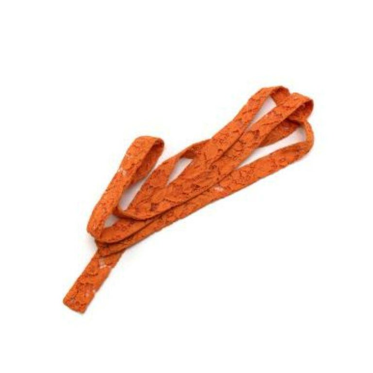 Orange Sheer Lace Shirt For Sale at 1stDibs