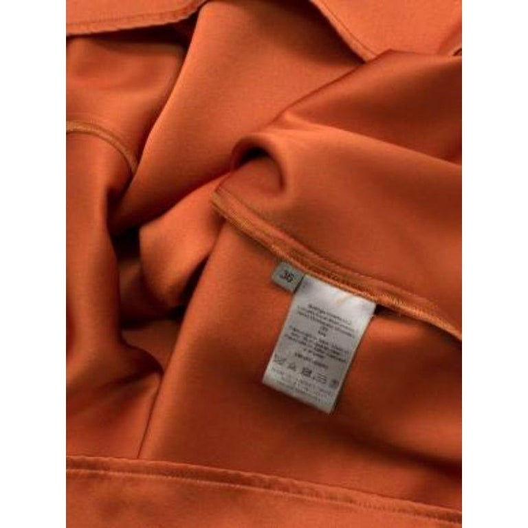 Orange Silk Lavaliere Blouse For Sale at 1stDibs