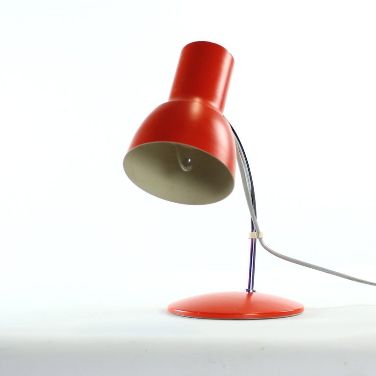 Orange Table Lamp in Chrome and Metal, Czechoslovakia 1960s For Sale at ...