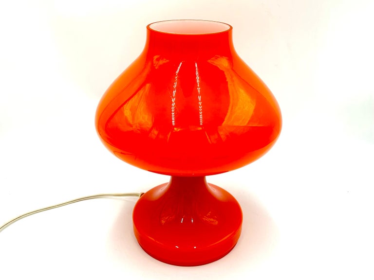 Orange Table Lamp in the Mid-Century Modern Style For Sale at 1stDibs