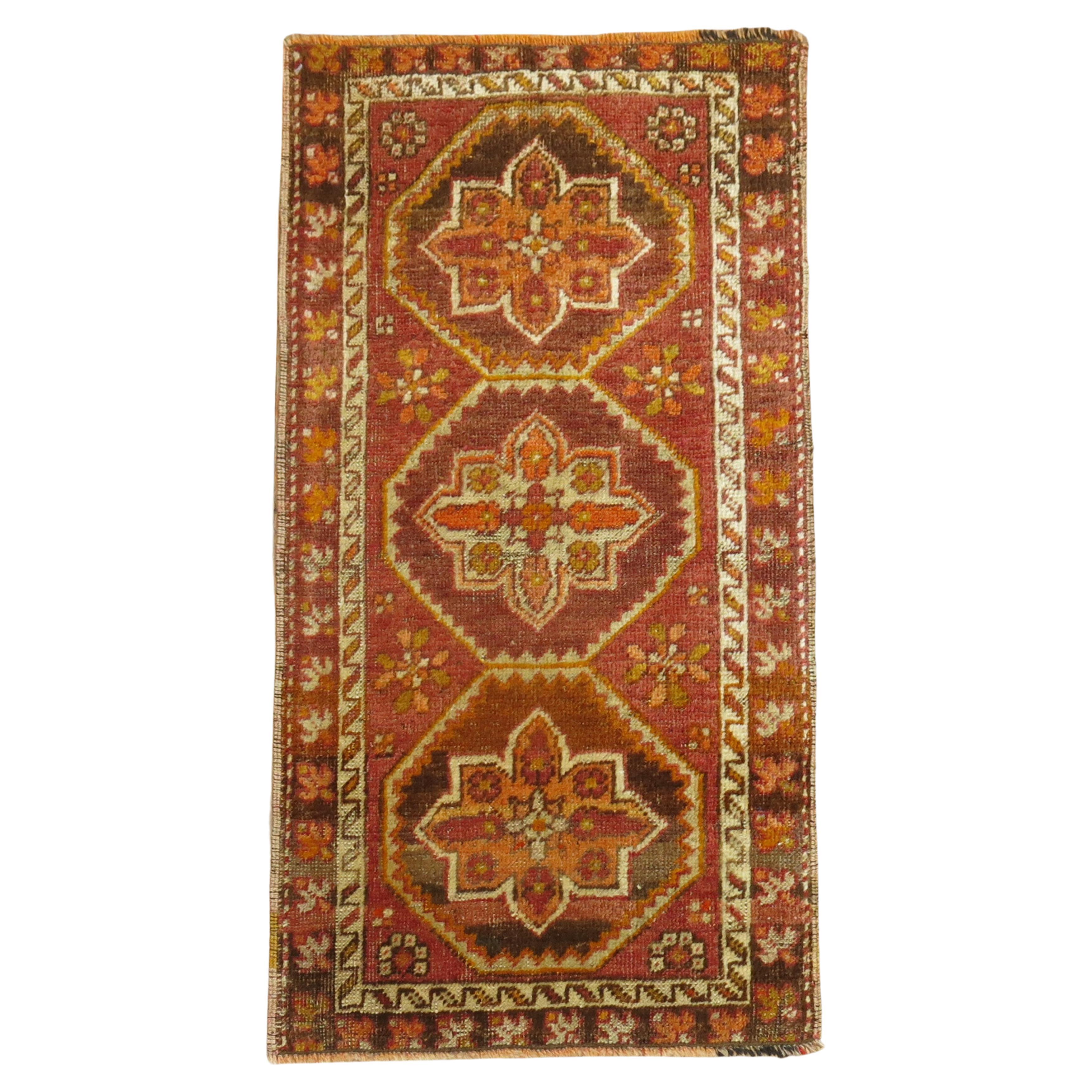 Boho Chic Mini Tribal Turkish Anatolian Throw Rug For Sale at 1stDibs ...