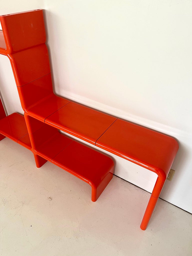Orange Umbo Shelving, Kay Leroy Ruggles for Directional, 1970s at 1stDibs