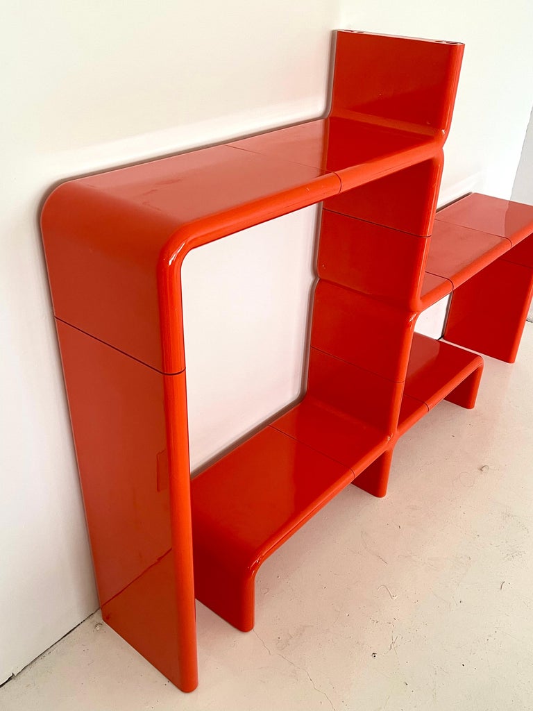Orange Umbo Shelving, Kay Leroy Ruggles for Directional, 1970s at 1stDibs