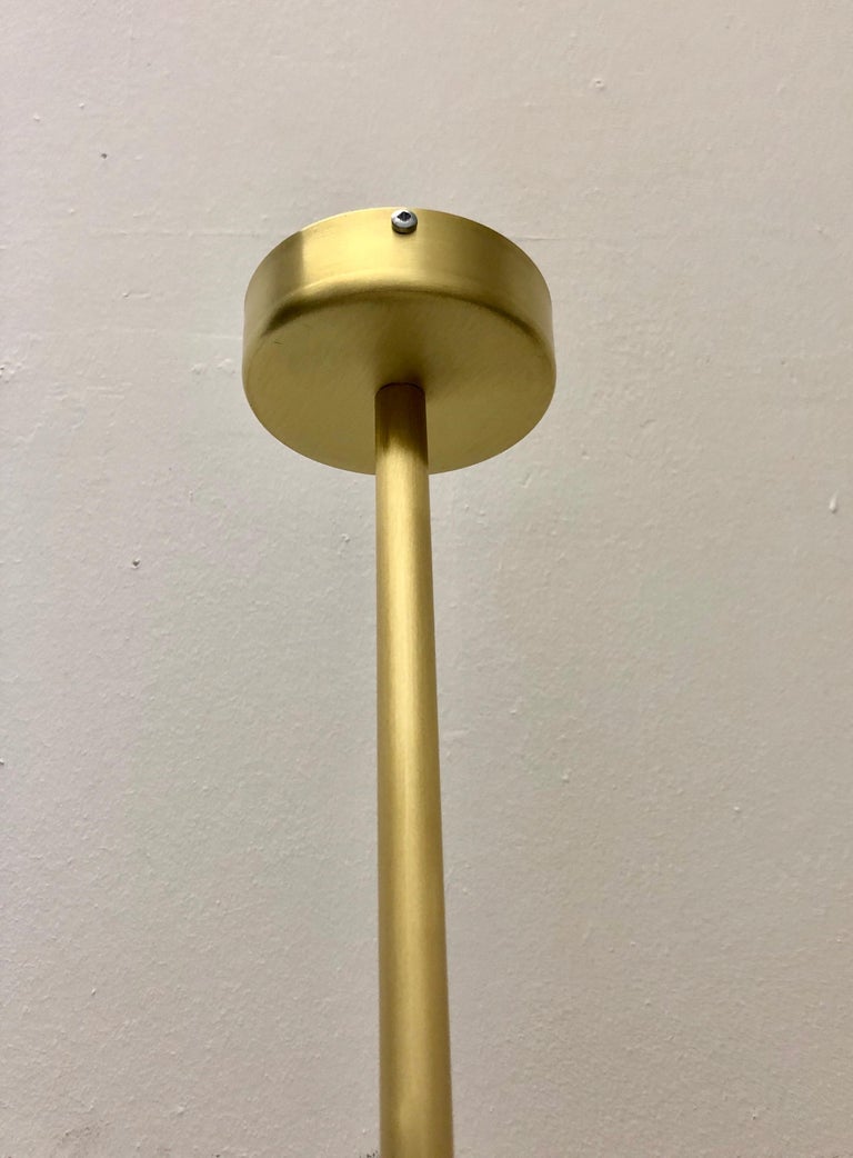 Orbis™ Round Double Sided Suspended Bathroom Mirror with a Brass Frame ...