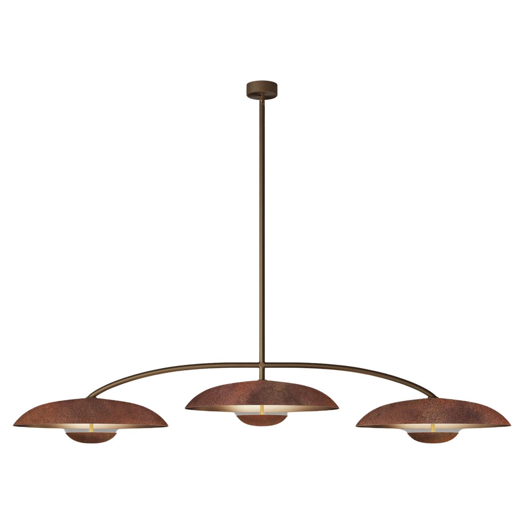 Orbit Trio Rust Ceiling Light by Atelier001 For Sale at 1stDibs