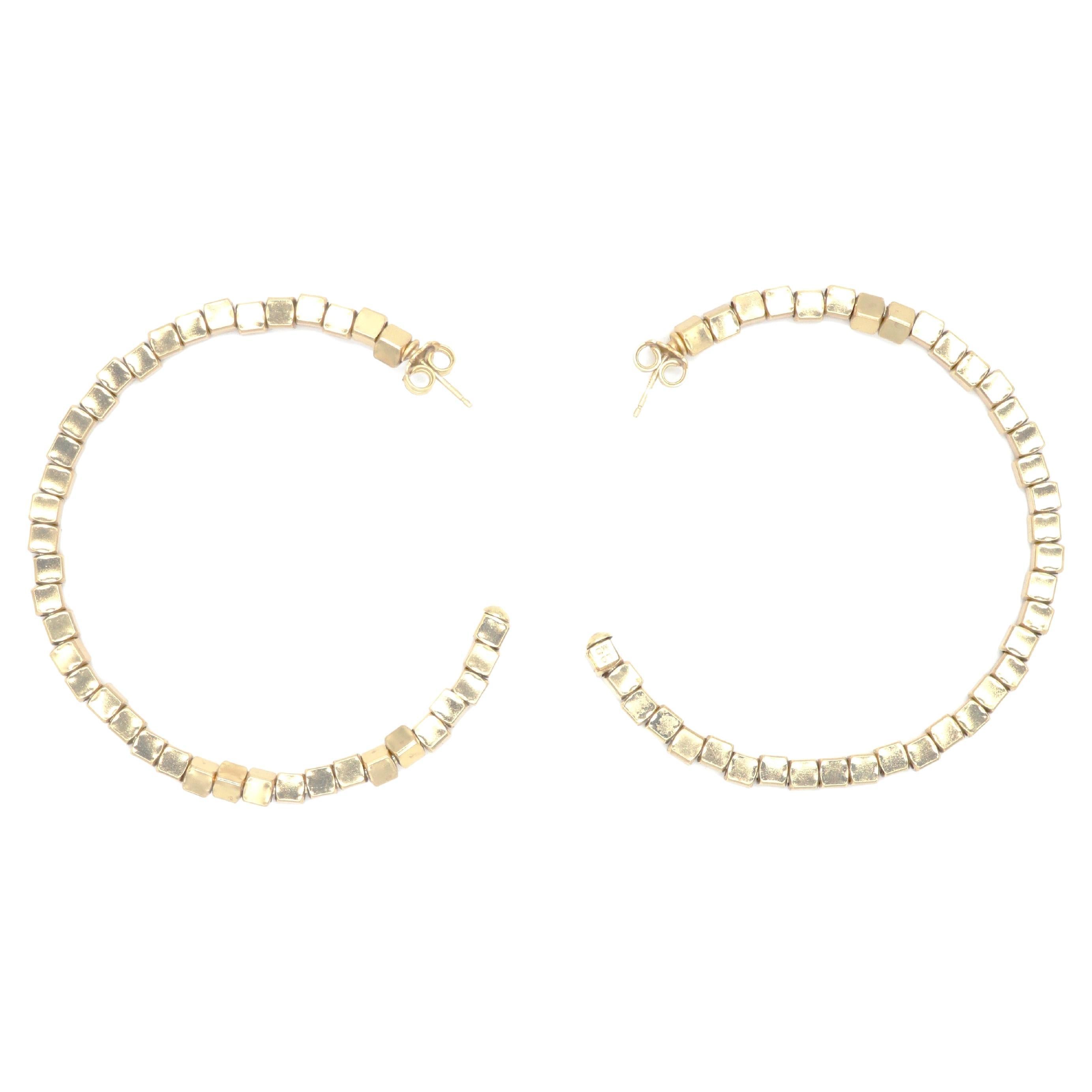 Hoop earrings, 925 sterling silver, natural diamonds ct 0.15, 18kt gold ...