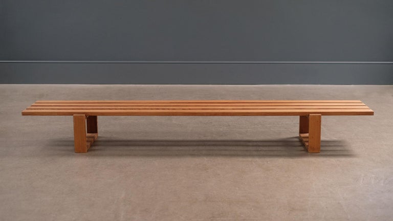 Oregon Pine Danish Low Bench at 1stDibs
