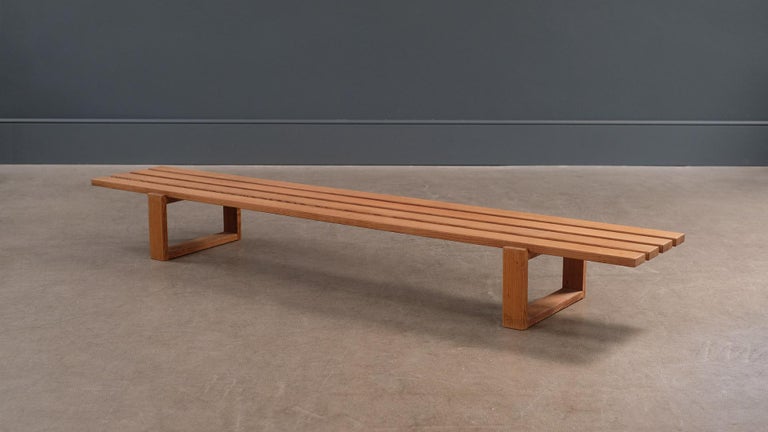 Oregon Pine Danish Low Bench at 1stDibs