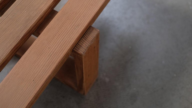 Oregon Pine Danish Low Bench at 1stDibs