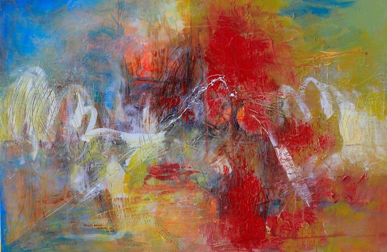 OREYDIS MACEO CORREOSO - Cornell Red - Landscape Painting - Acrylic On ...