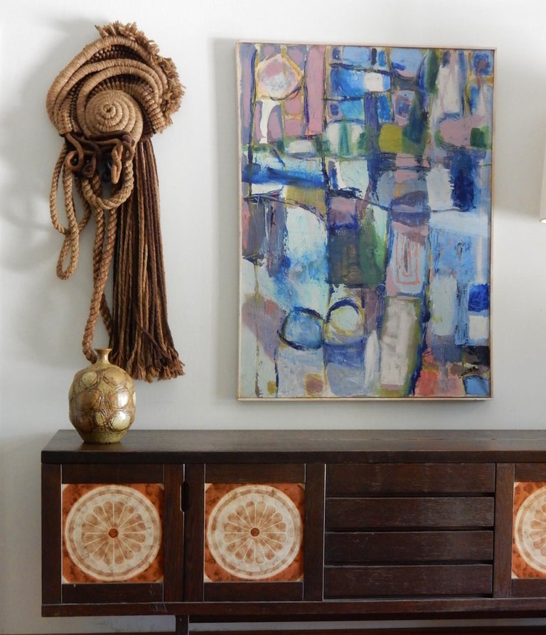 Organic Braided Wool Textile Wall Art Sculpture For Sale at 1stDibs