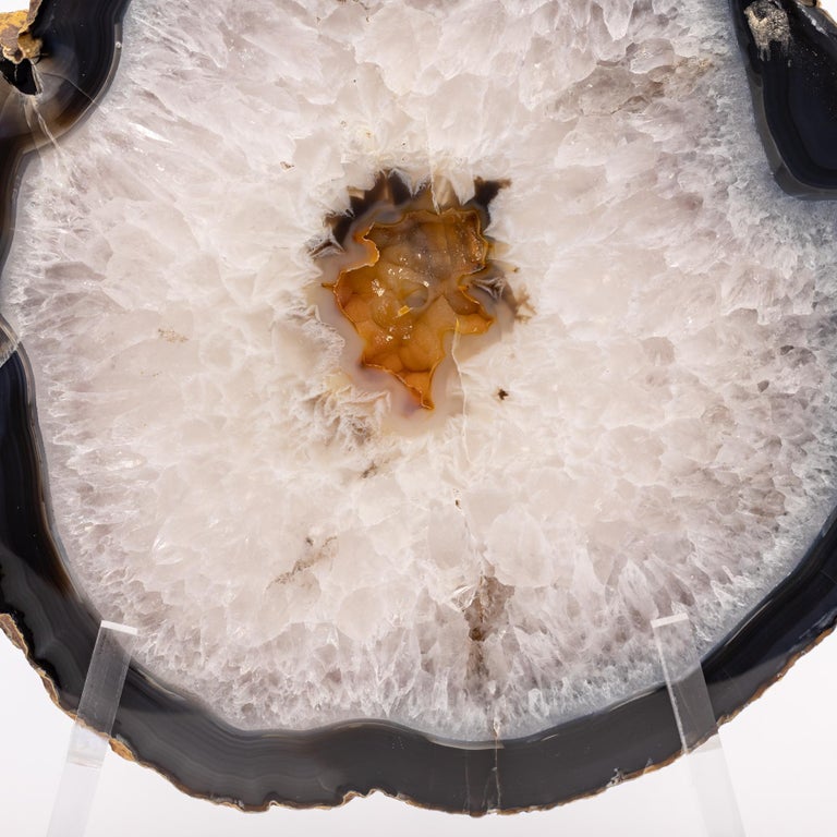 Organic Brazilian Shape Agate Slab on a Custom Acrylic Stand For Sale ...