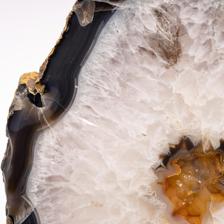 Organic Brazilian Shape Agate Slab on a Custom Acrylic Stand For Sale ...