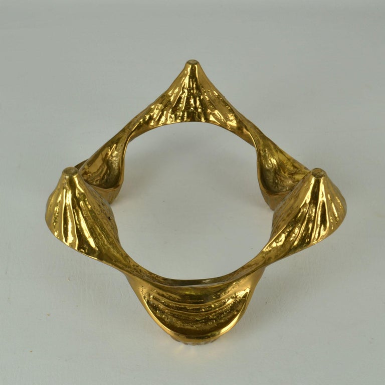 Large Organic Bronze Candelabra for Six Candles For Sale at 1stDibs