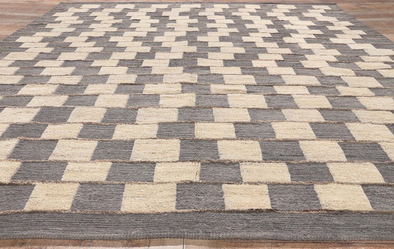 Organic Brutalist Moroccan Textured Rug Neutral Earth-Tones For Sale at ...
