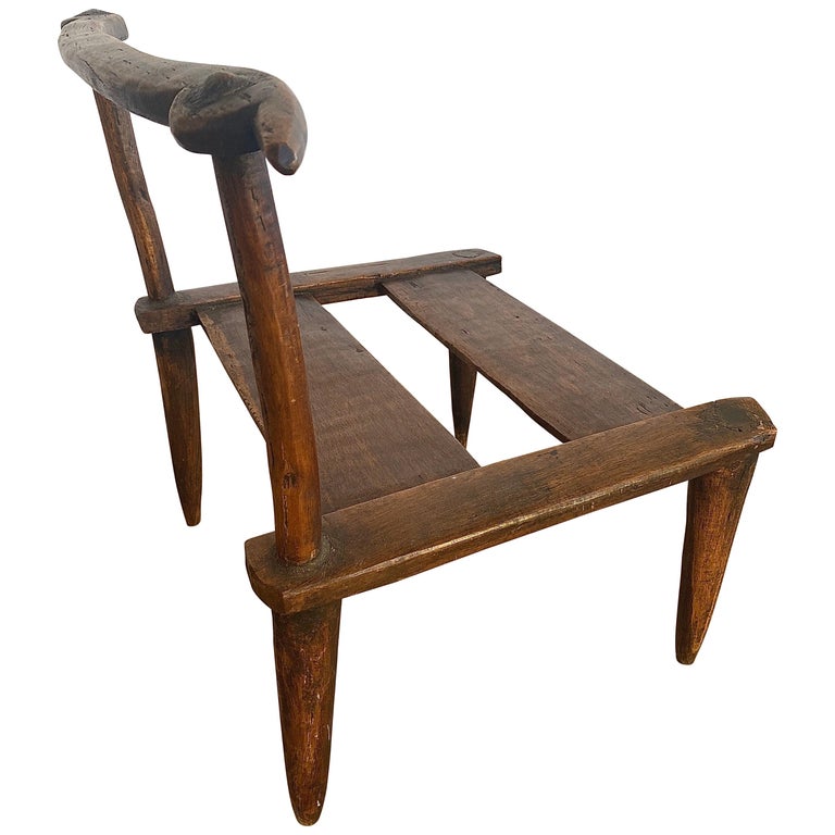Organic Antique Yokuba or Dan People Low West African Side Chair at 1stDibs
