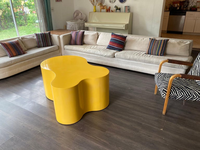 Organic Coffee Table, Yellow For Sale at 1stDibs | yellow coffee tables