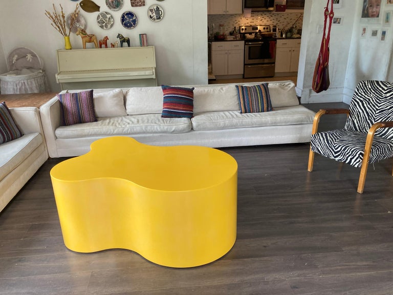 Organic Coffee Table, Yellow For Sale at 1stDibs | yellow coffee tables