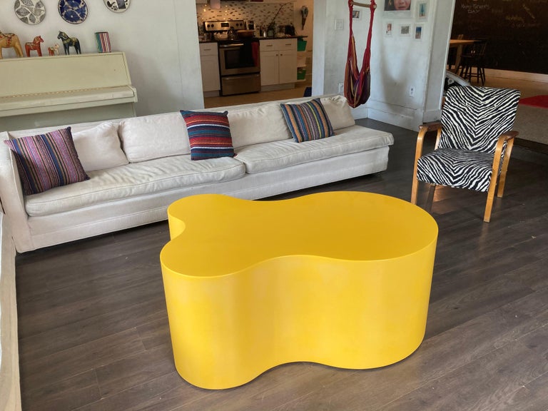 Organic Coffee Table, Yellow For Sale at 1stDibs | yellow coffee tables