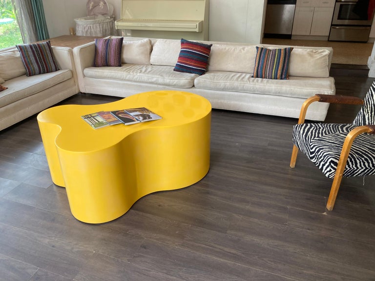 Organic Coffee Table, Yellow For Sale at 1stDibs | yellow coffee tables