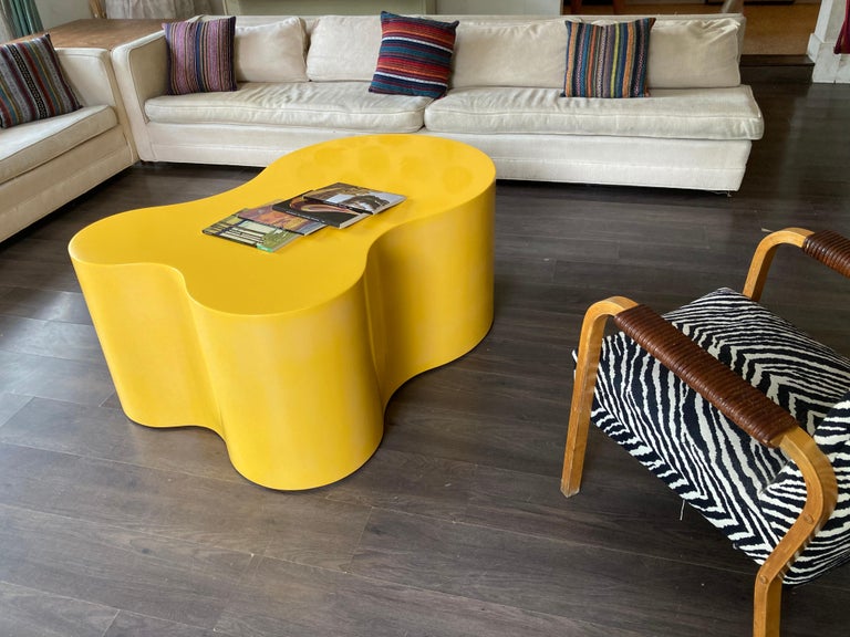 Organic Coffee Table, Yellow For Sale at 1stDibs | yellow coffee tables