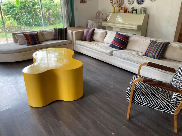 Organic Coffee Table, Yellow For Sale at 1stDibs | yellow coffee tables