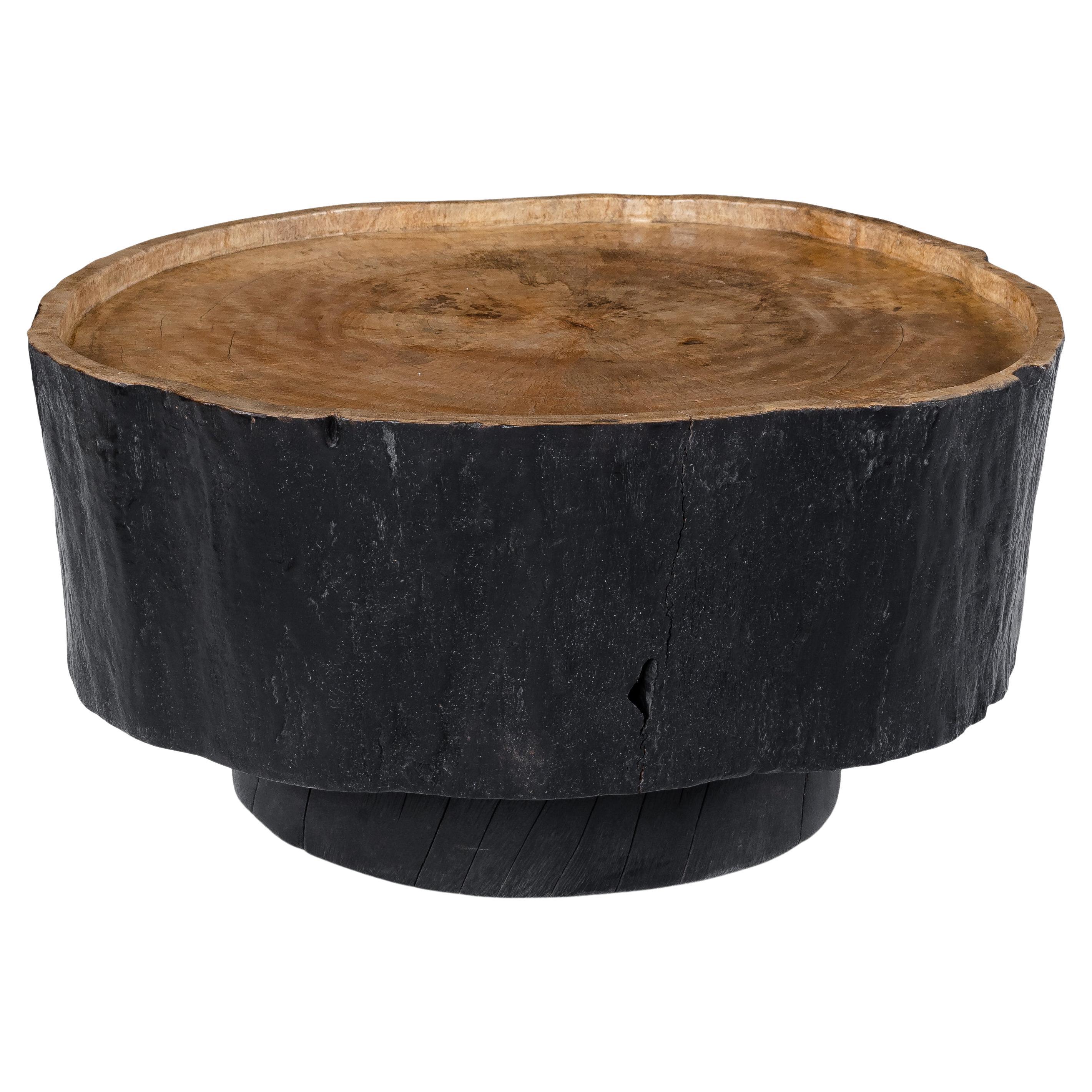 Organic Modern Sculptural Undulating Wood Coffee Table Base at 1stDibs