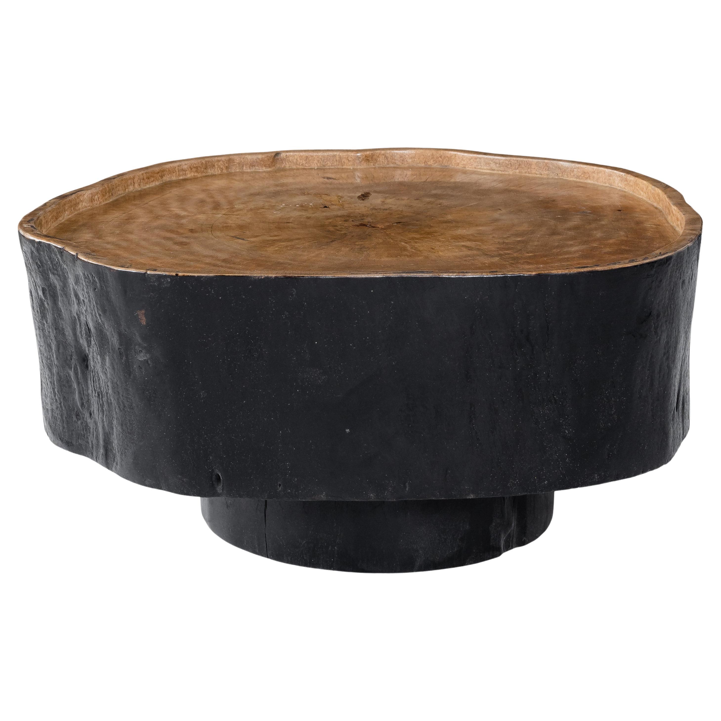Organic Modern Sculptural Undulating Wood Coffee Table Base at 1stDibs