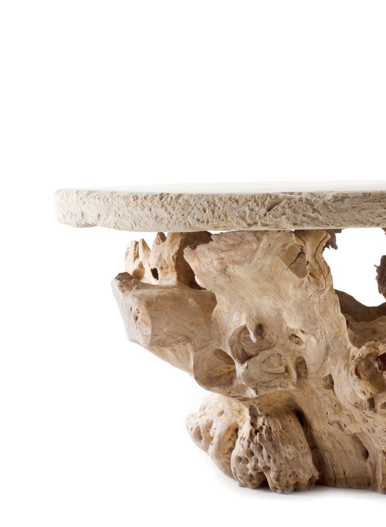 Organic Form Teak Root Base at 1stDibs