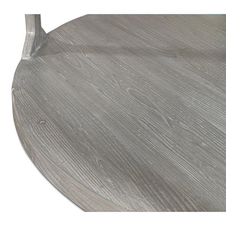 Organic Grey Round Coffee Table For Sale at 1stDibs