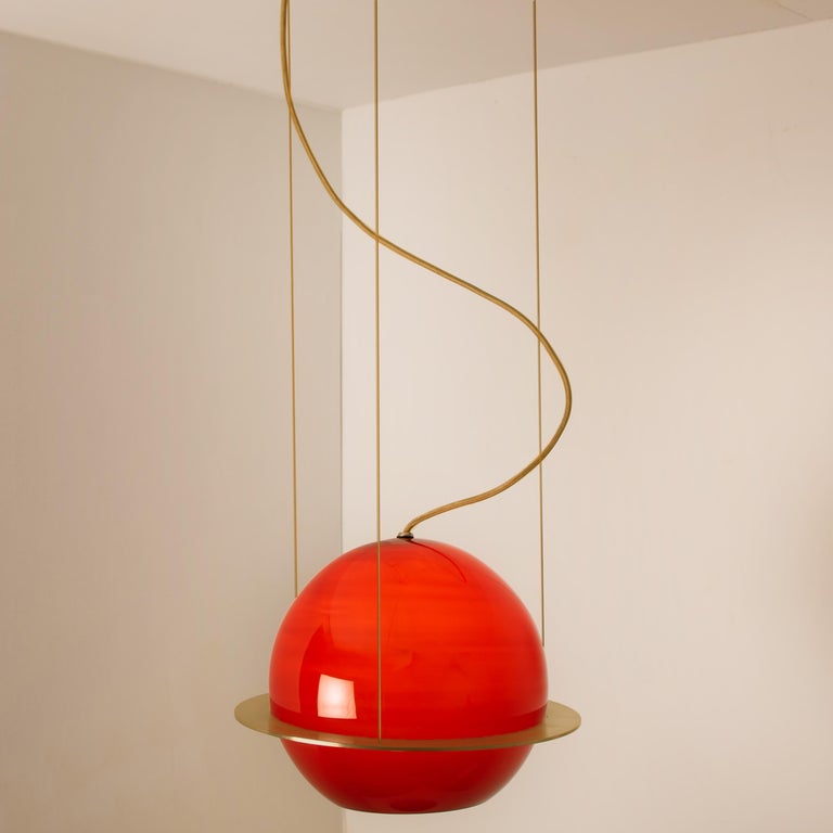 Organic Hand Blown 1 Glass Boules Eye Light Fixture, Made to Order For ...