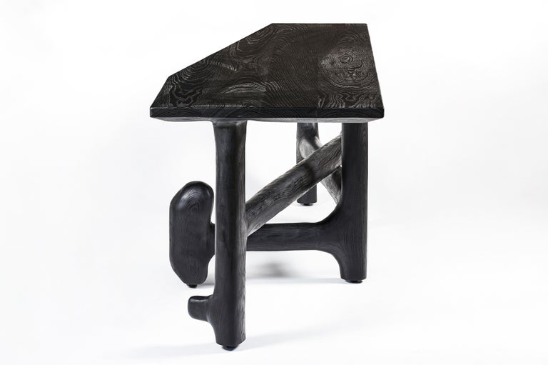 Organic Hand Carved Ebonized Ash Desk by Casey McCafferty For Sale at ...