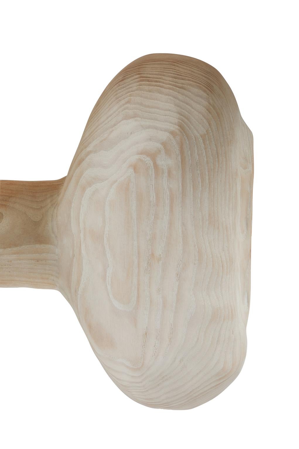 Organic Hand Carved White Washed Ash Entry Table by Casey McCafferty ...