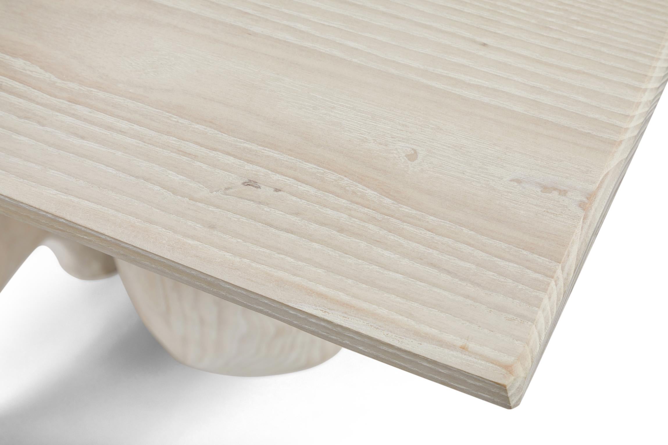 Organic Hand Carved White Washed Ash Entry Table by Casey McCafferty ...