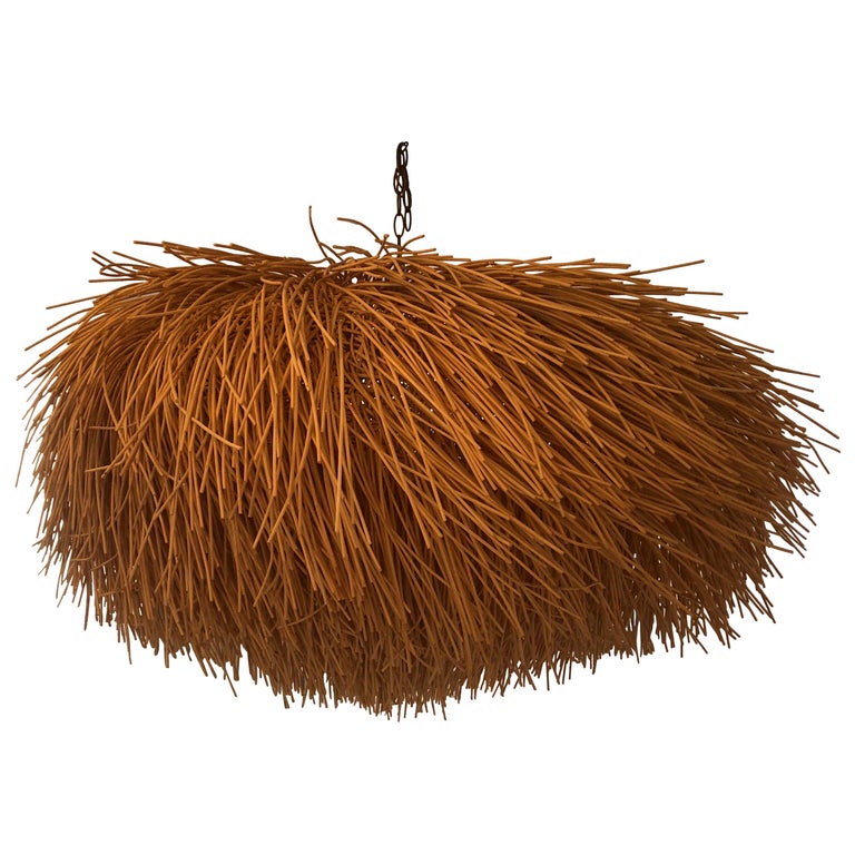 Organic Hand Woven Pendant Light For Sale at 1stDibs